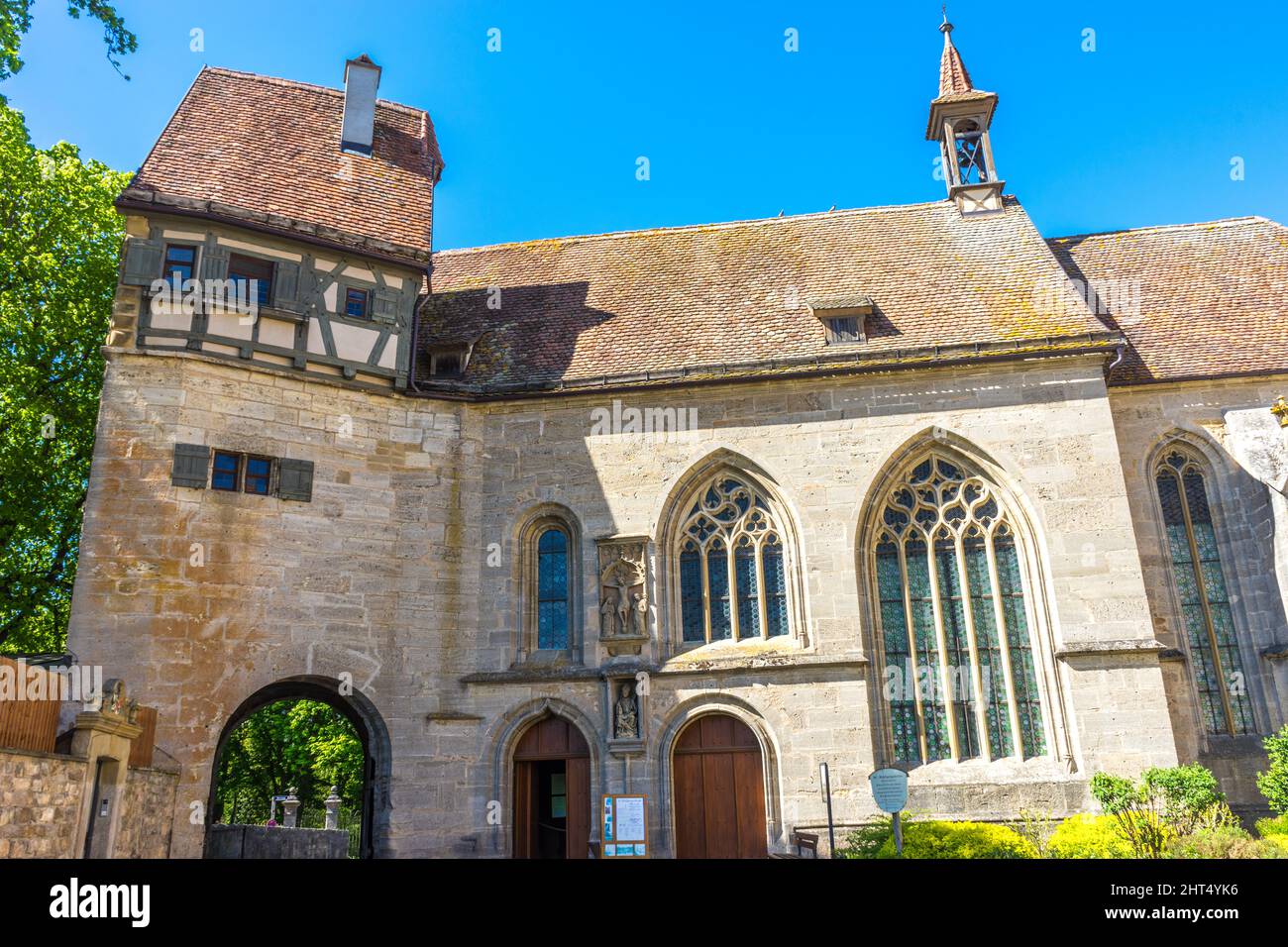Exterior of the St. Wolfgang's Fortress Church in Rothenburg ob der ...