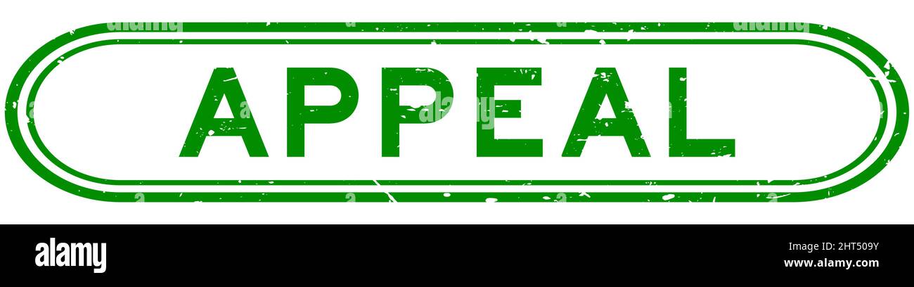Grunge green appeal word rubber seal stamp on white background Stock ...