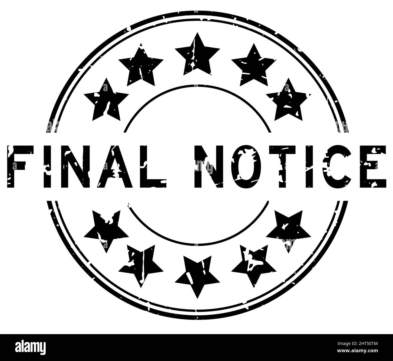 Grunge black final notice word with star icon round rubber seal stamp ... Grunge black final notice word with star icon round rubber seal stamp ...