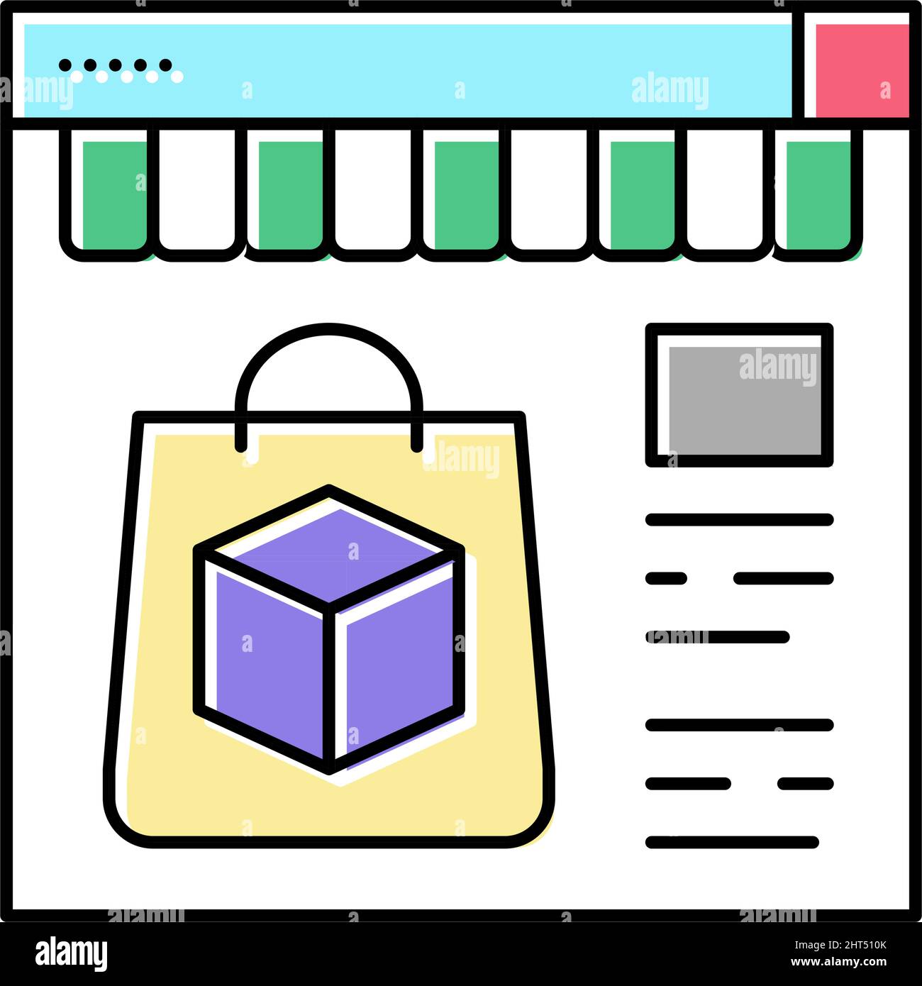 store selling online internet color icon vector illustration Stock ...