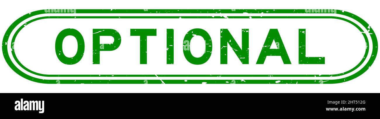 Grunge green optional word rubber seal stamp on white background Stock Vector Image & Art - Alamy