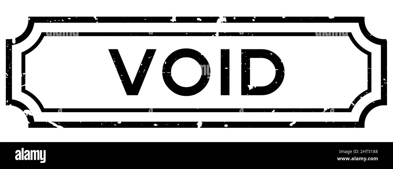 Grunge black void word rubber seal stamp on white background Stock ...