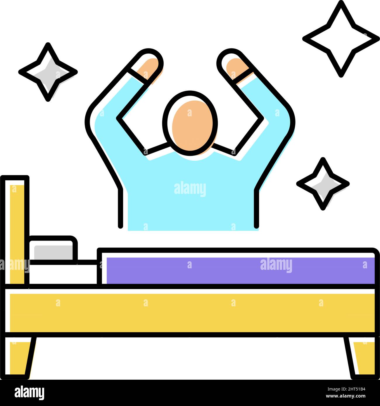 remaining passively awake color icon vector illustration Stock Vector ...