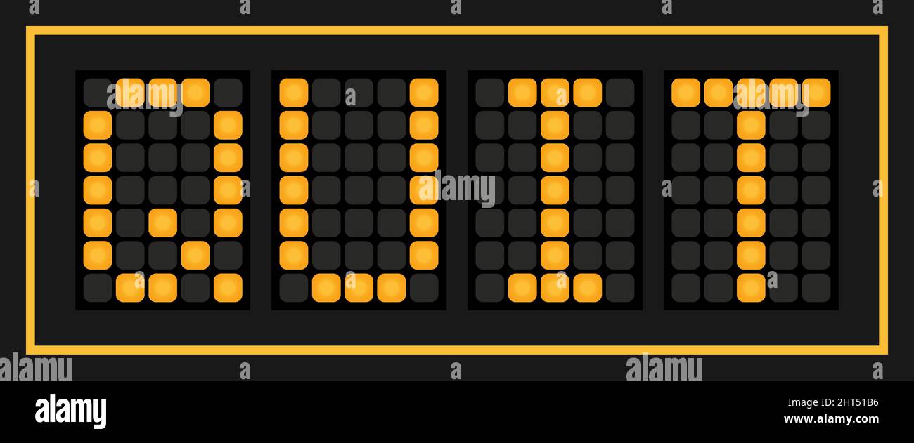 Orange color led in word quit on black background Stock Vector Image ...