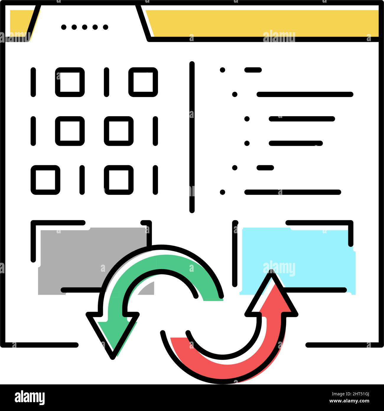 program code converter color icon vector illustration Stock Vector ...