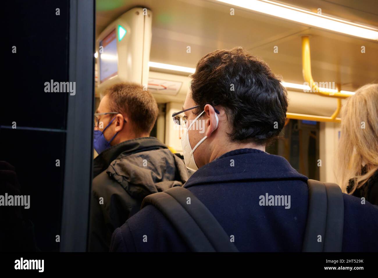 Young man entering subway hi-res stock photography and images - Alamy