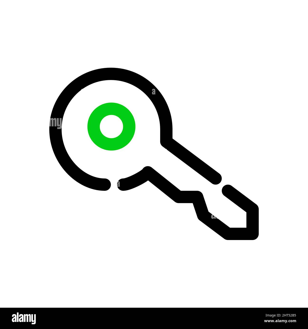Simple line art key icon. Pixel perfect, editable stroke icon Stock ...