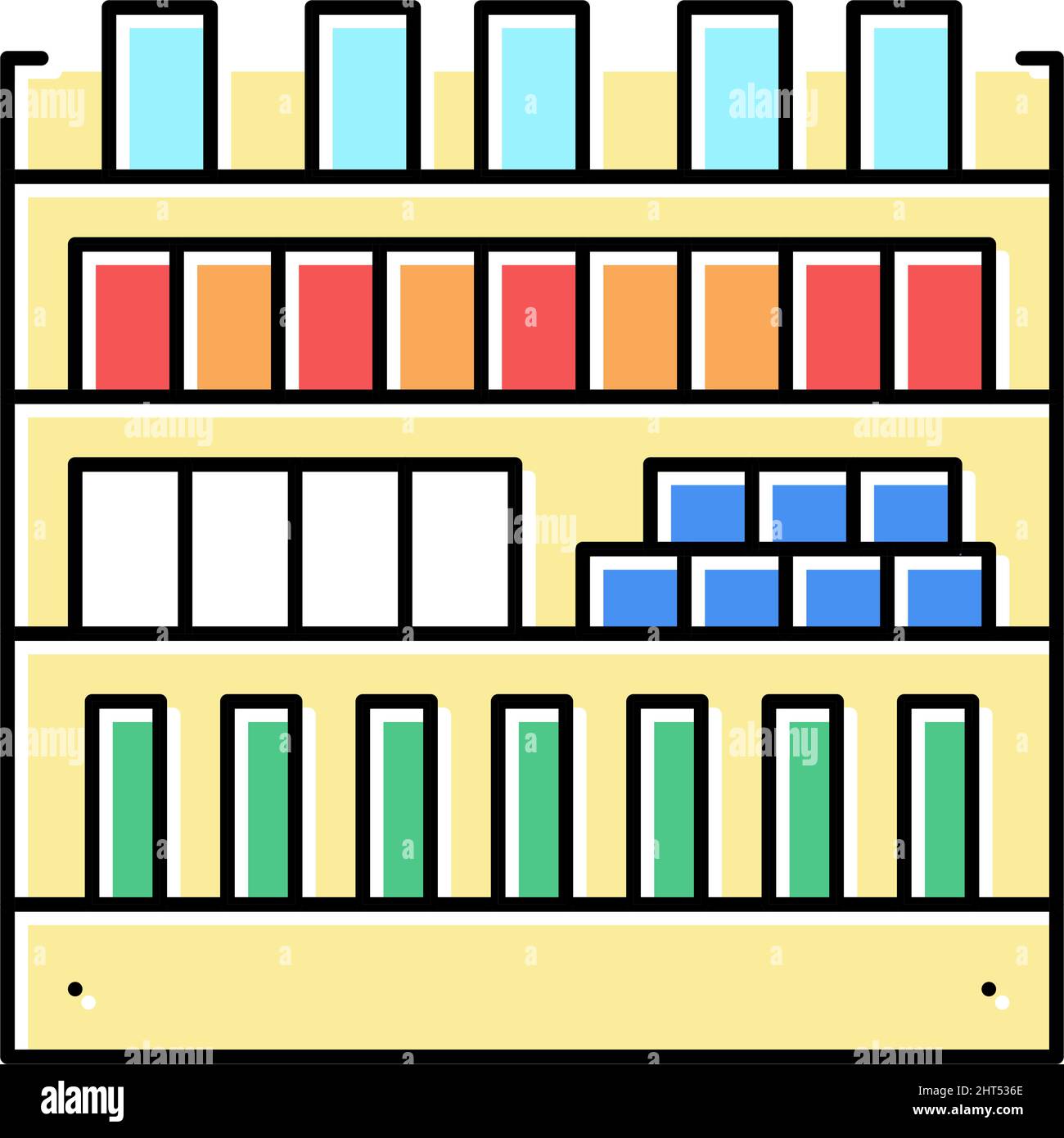 food counter color icon vector flat illustration Stock Vector Image ...