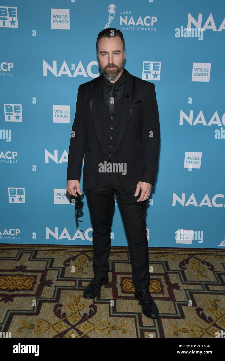 Dustin Harnish arrives at the 53rd NAACP Image Awards Viewing Party ...