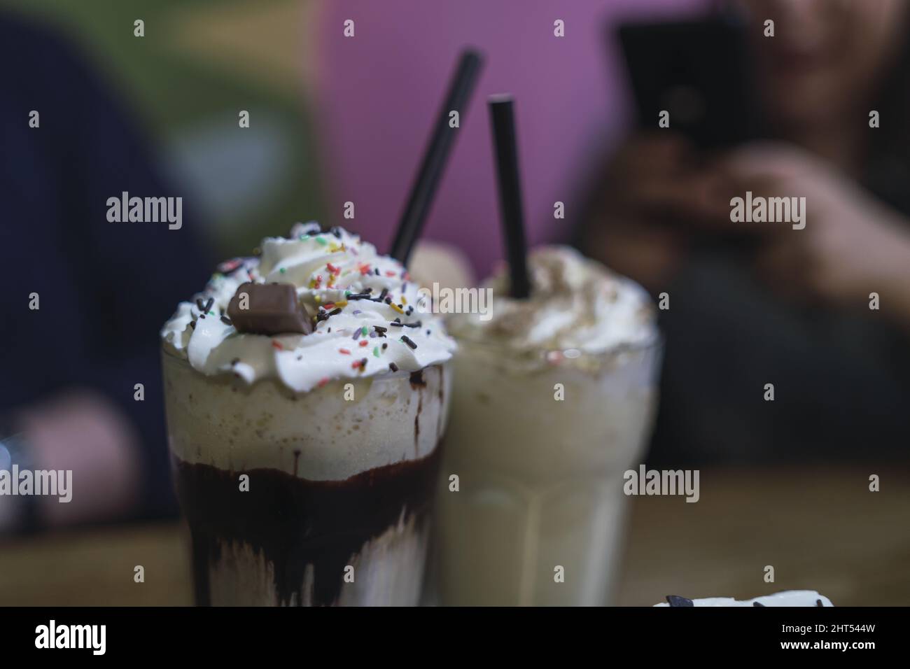 Two milkshakes hi-res stock photography and images - Alamy