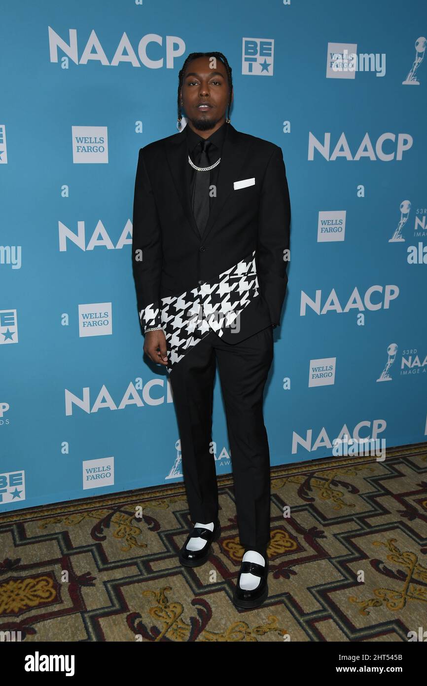 Los Angeles, USA. 26th Feb, 2022. Terrell Grice arrives at the 53rd ...