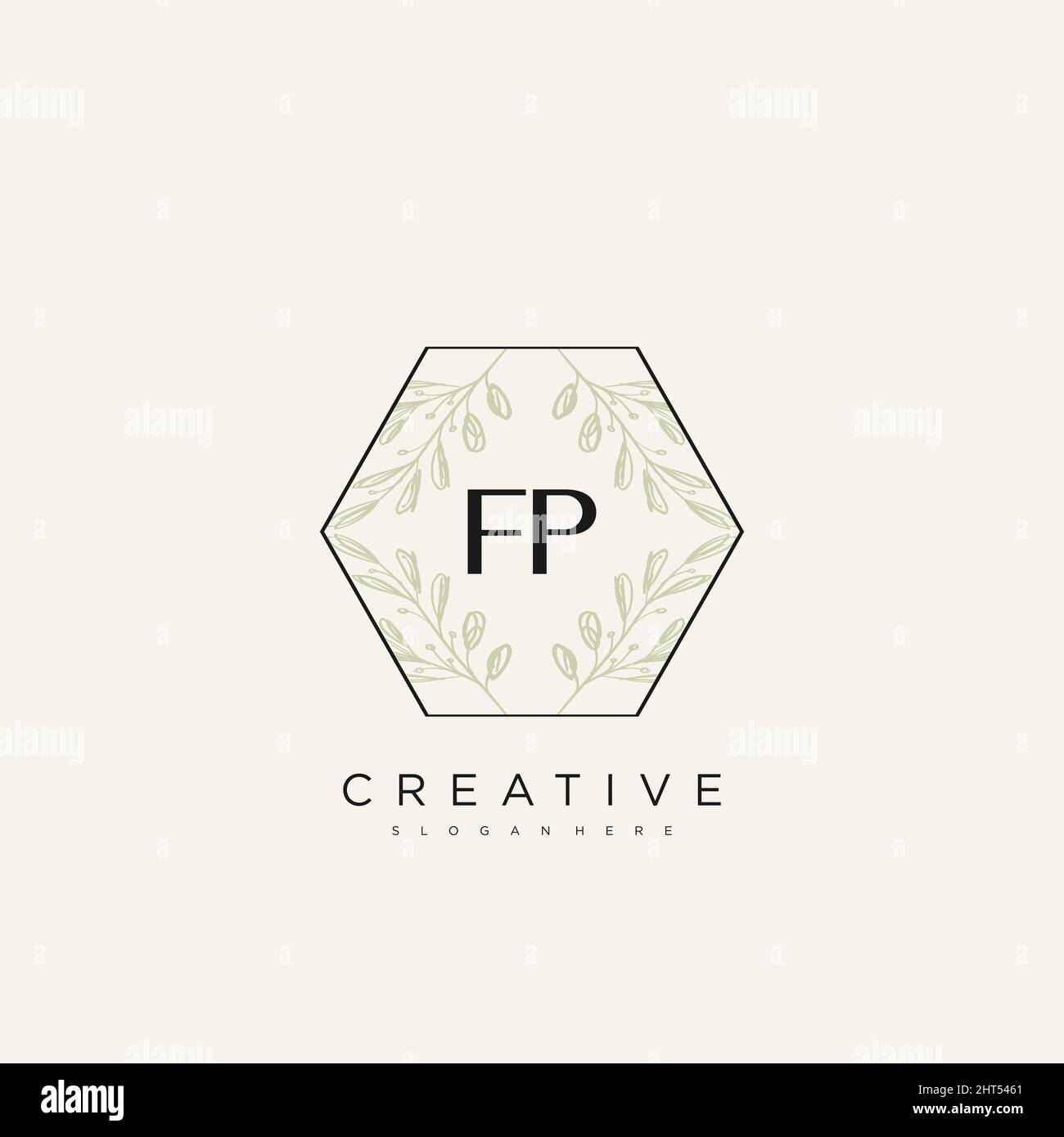 FP Initial Letter Flower Logo Template Vector premium vector Stock ...