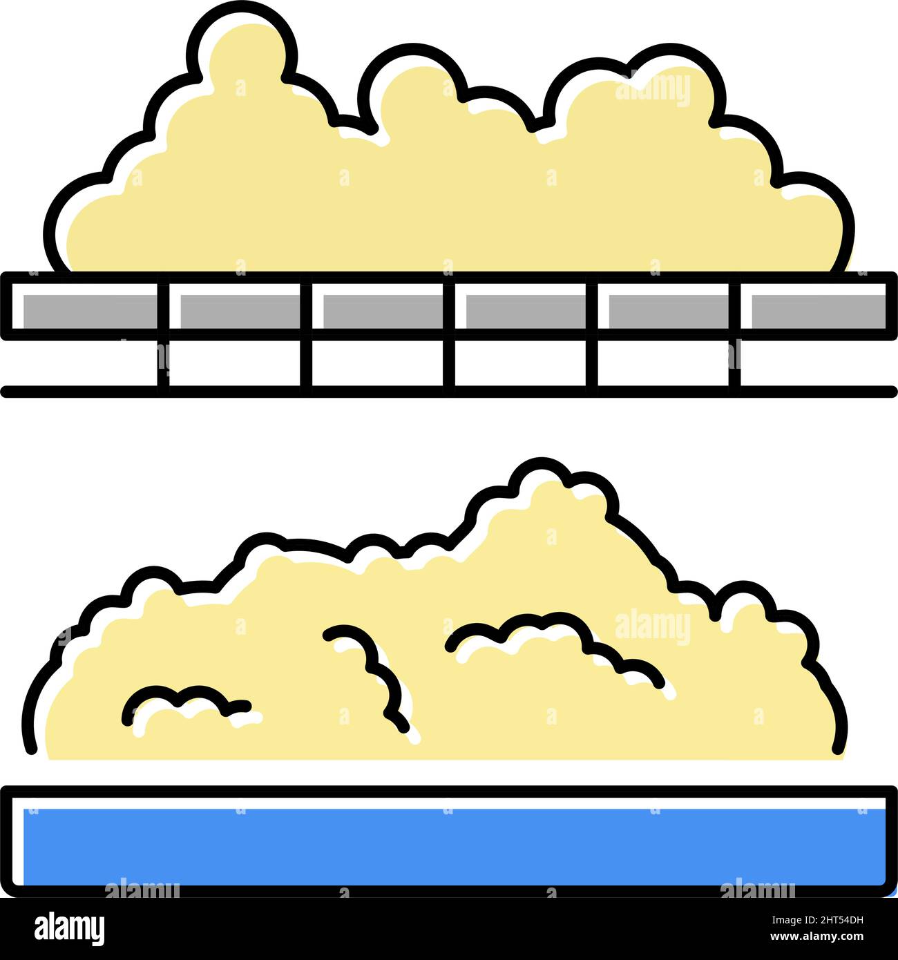 coagulation cheese production color icon vector illustration Stock ...
