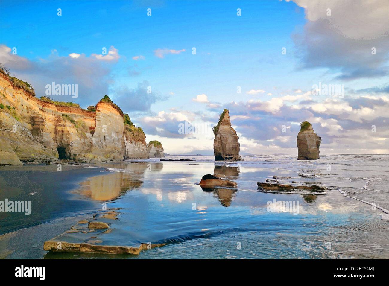 Beautiful landscape with the cliffs on the shore Stock Photo - Alamy
