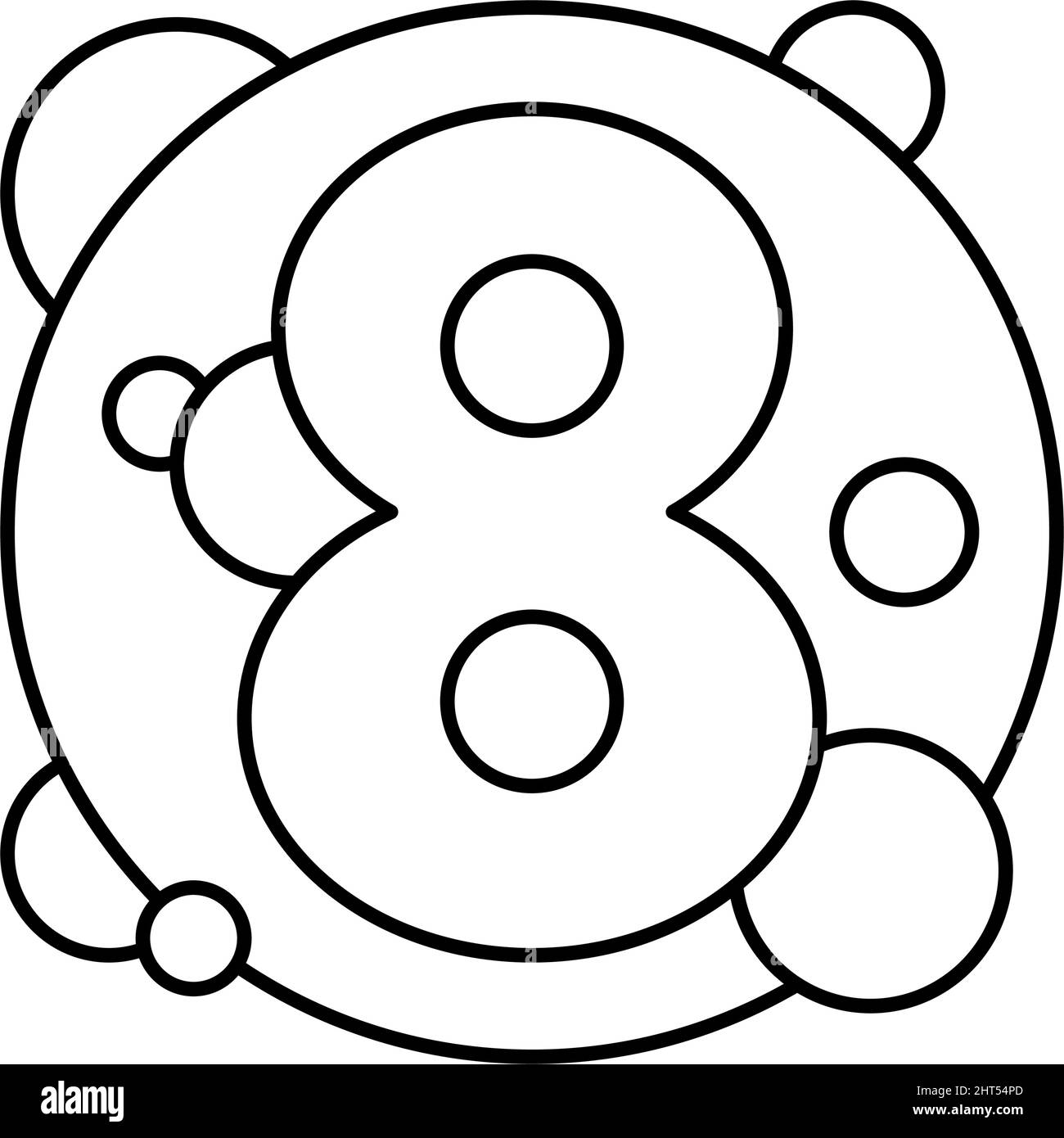 eighth number line icon vector illustration Stock Vector Image & Art ...