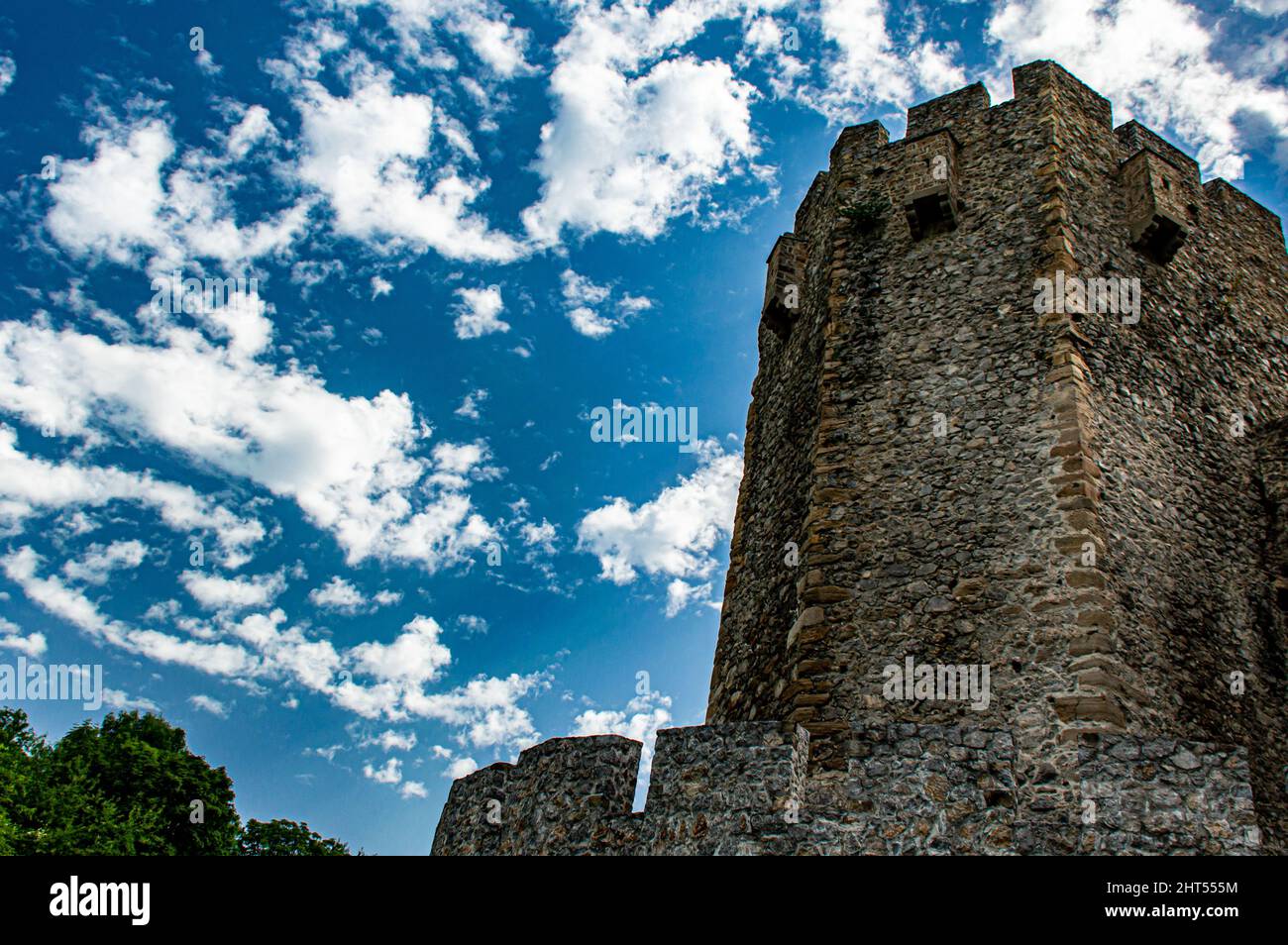 Old fortress with high walls in the morning Stock Photo - Alamy