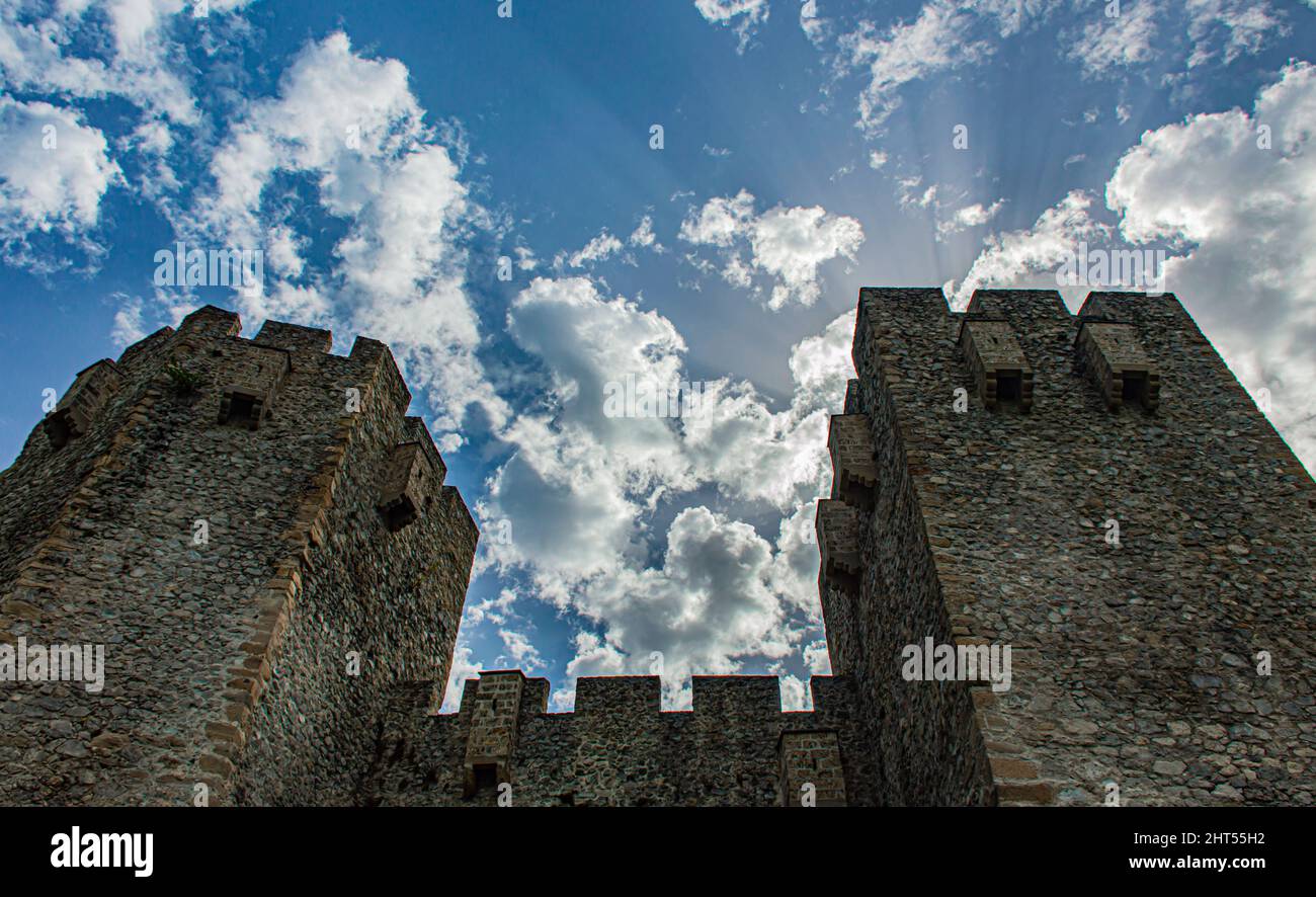 Old fortress with high walls in the morning Stock Photo - Alamy