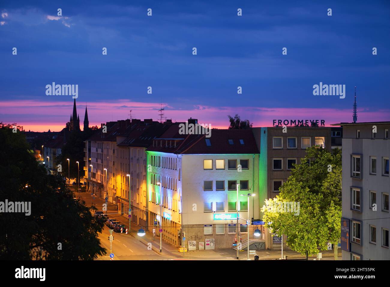 Time lapse of cars in city center - downtown, Hanover, Germany Stock ...