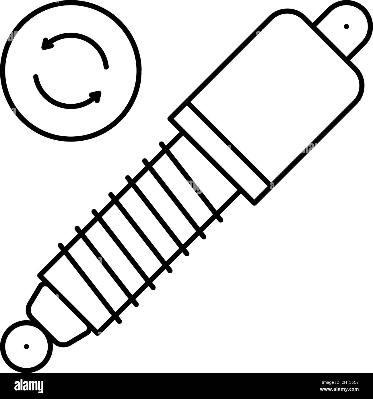 shock absorber replacement line icon vector isolated illustration Stock ...