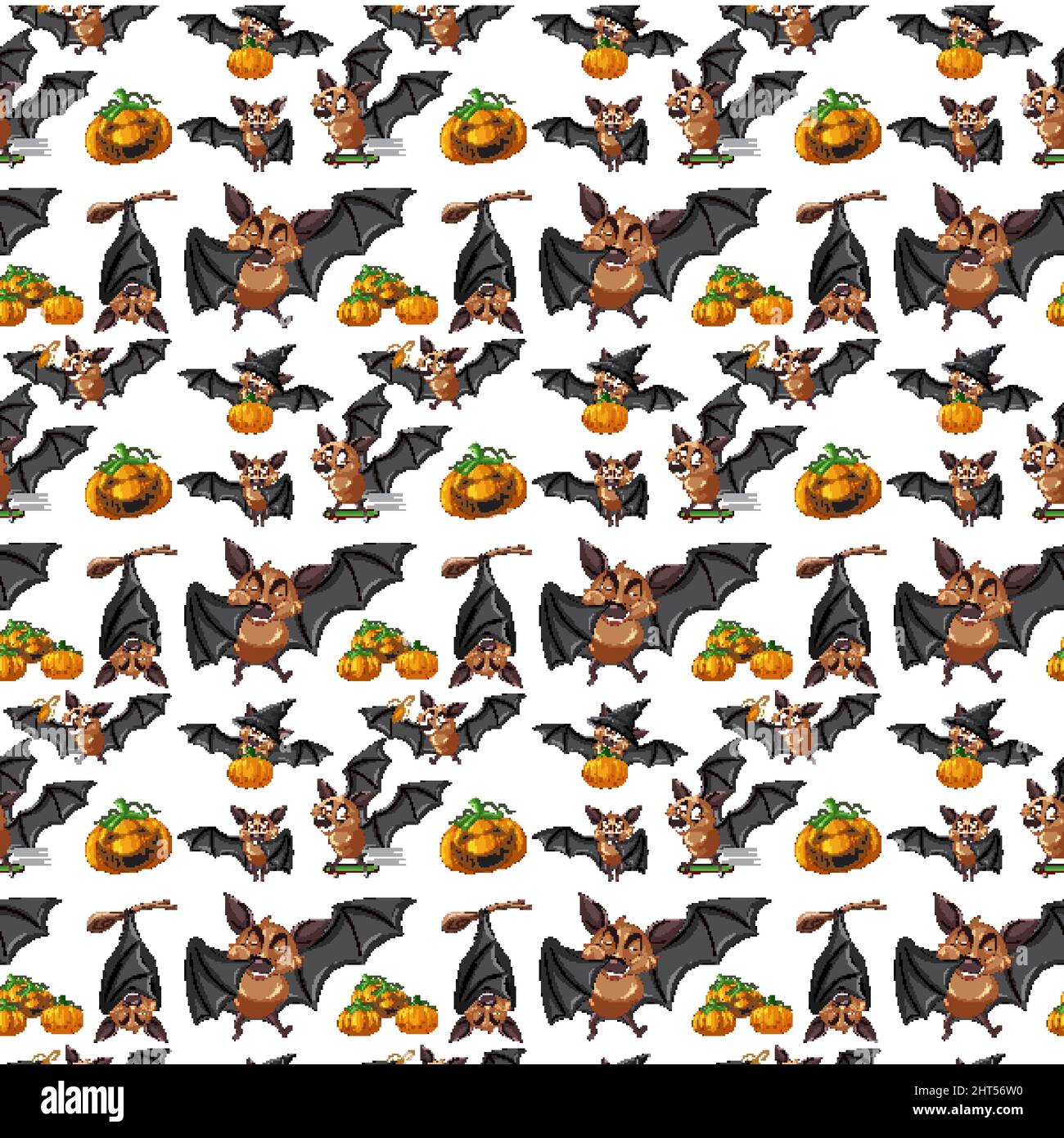 Funny bat on white background seamless illustration Stock Vector Image ...