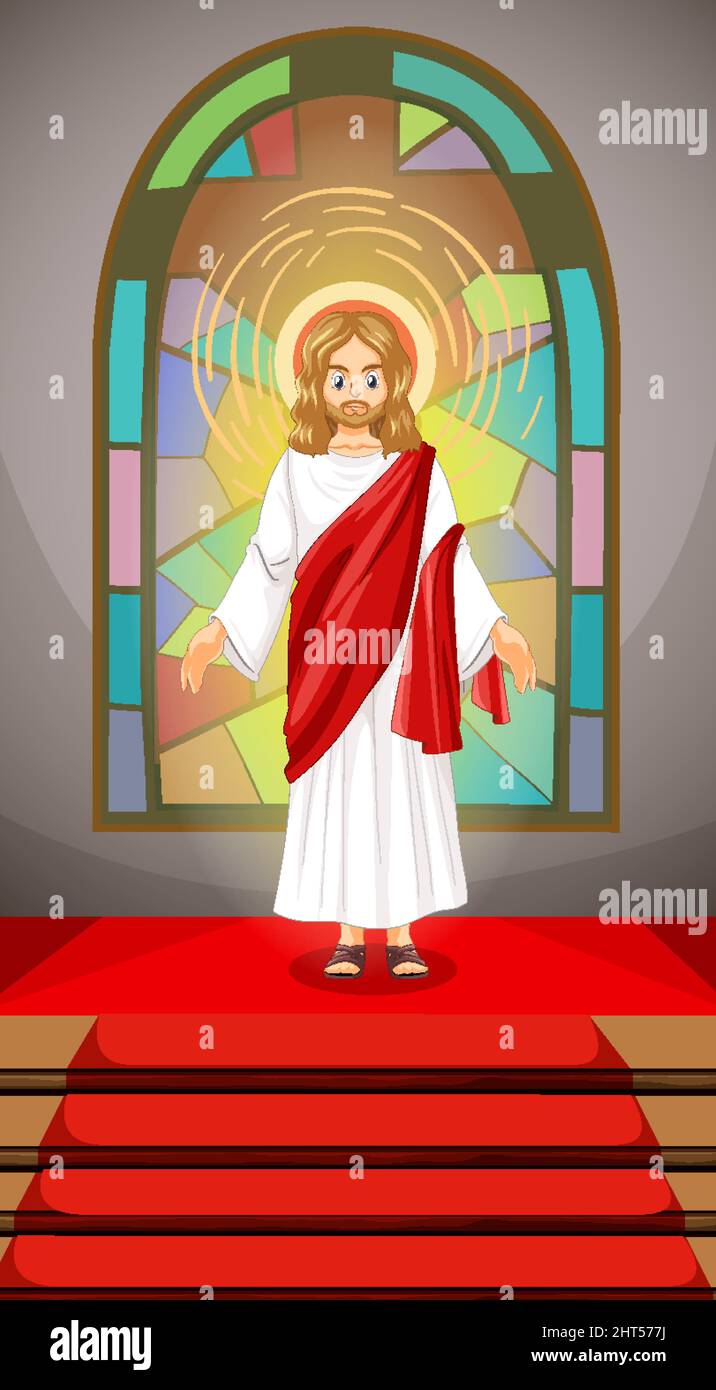 Jesus Christ in cartoon style illustration Stock Vector Image & Art - Alamy