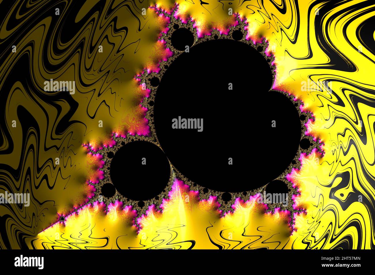 Abstract patterned yellow background with a black hole for wallpapers ...