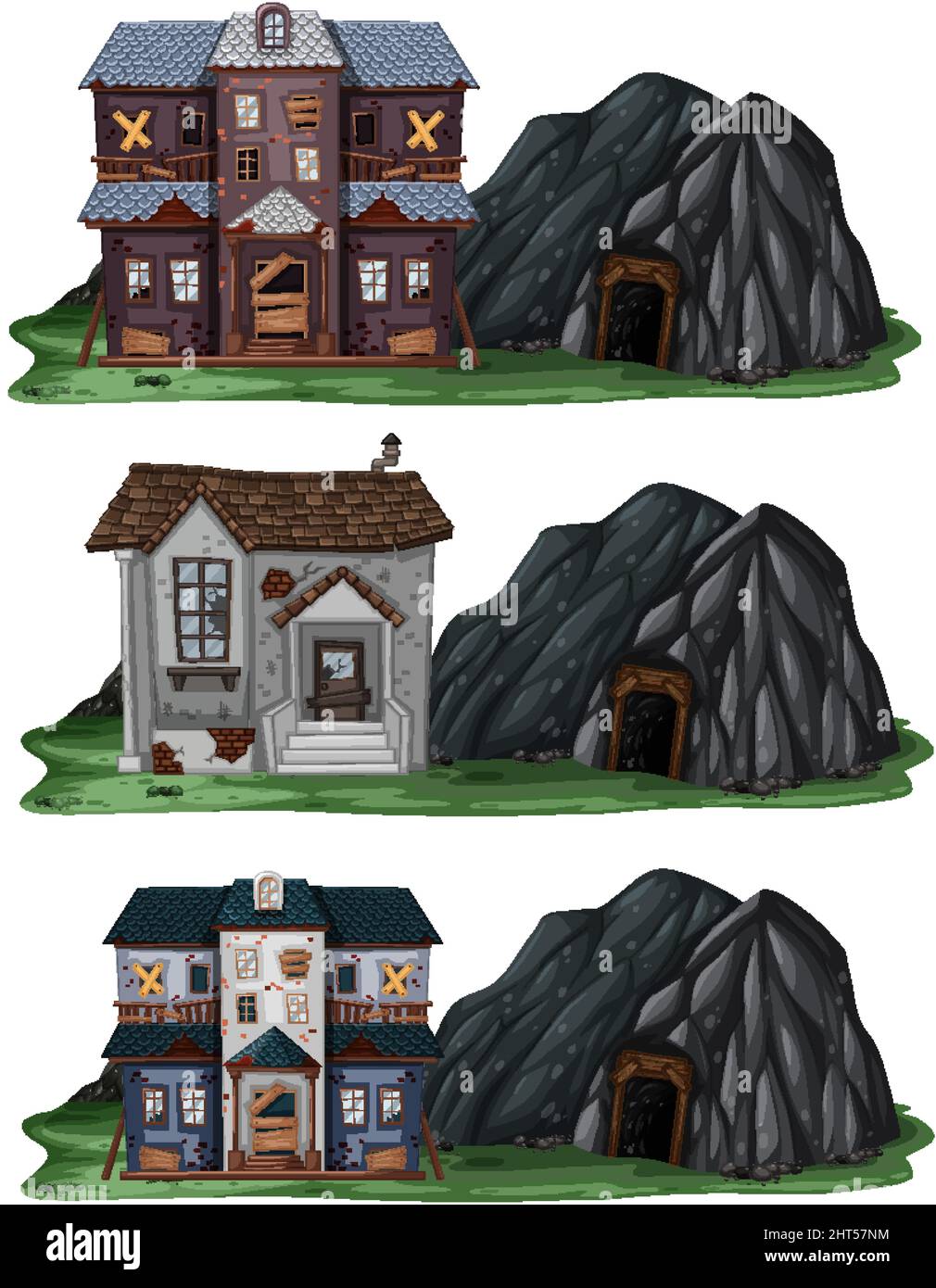 Abandoned cave house Stock Vector Images - Alamy
