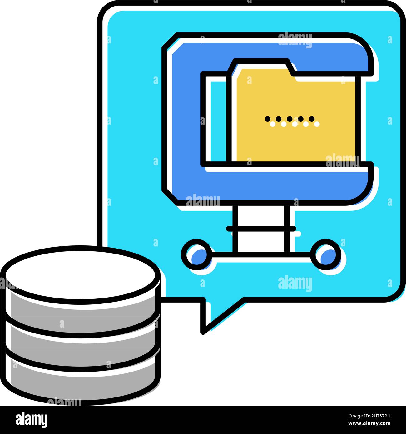 file compression digital processing color icon vector illustration ...