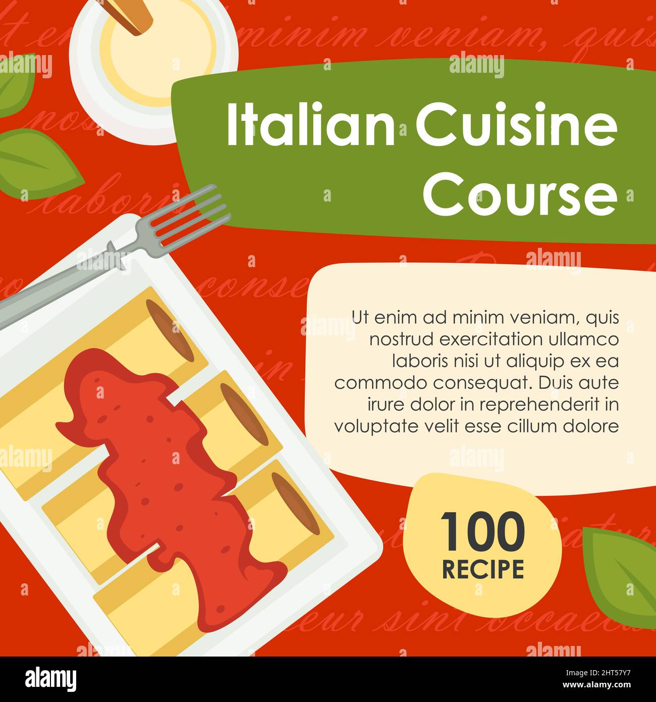 Cuisine course Stock Vector Images - Alamy