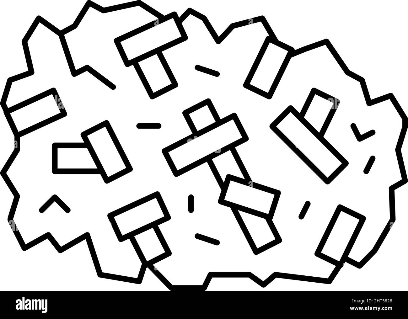 recovered paper line icon vector illustration Stock Vector Image & Art ...