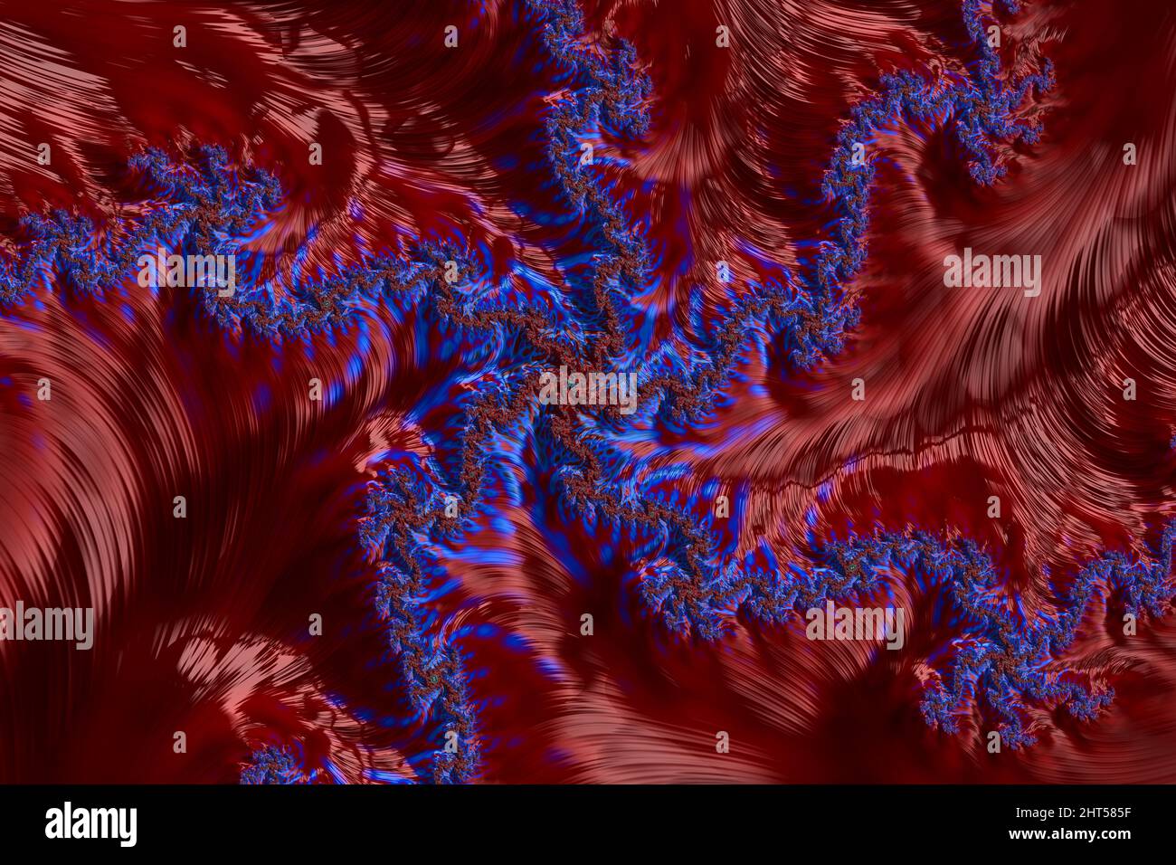 Illustration of blue threads on a red background for wallpapers Stock ...