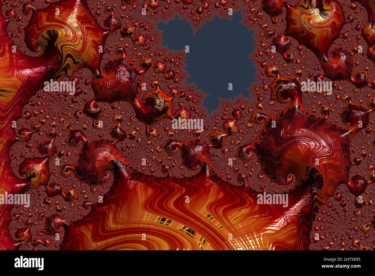 Abstract art with oily texture in red color for background, wallpaper ...