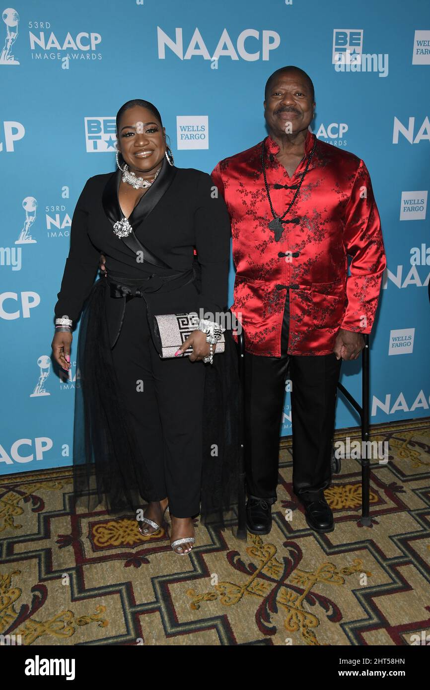 Jamecia Bennett and Gary Hines arrive at the 53rd NAACP Image Awards ...