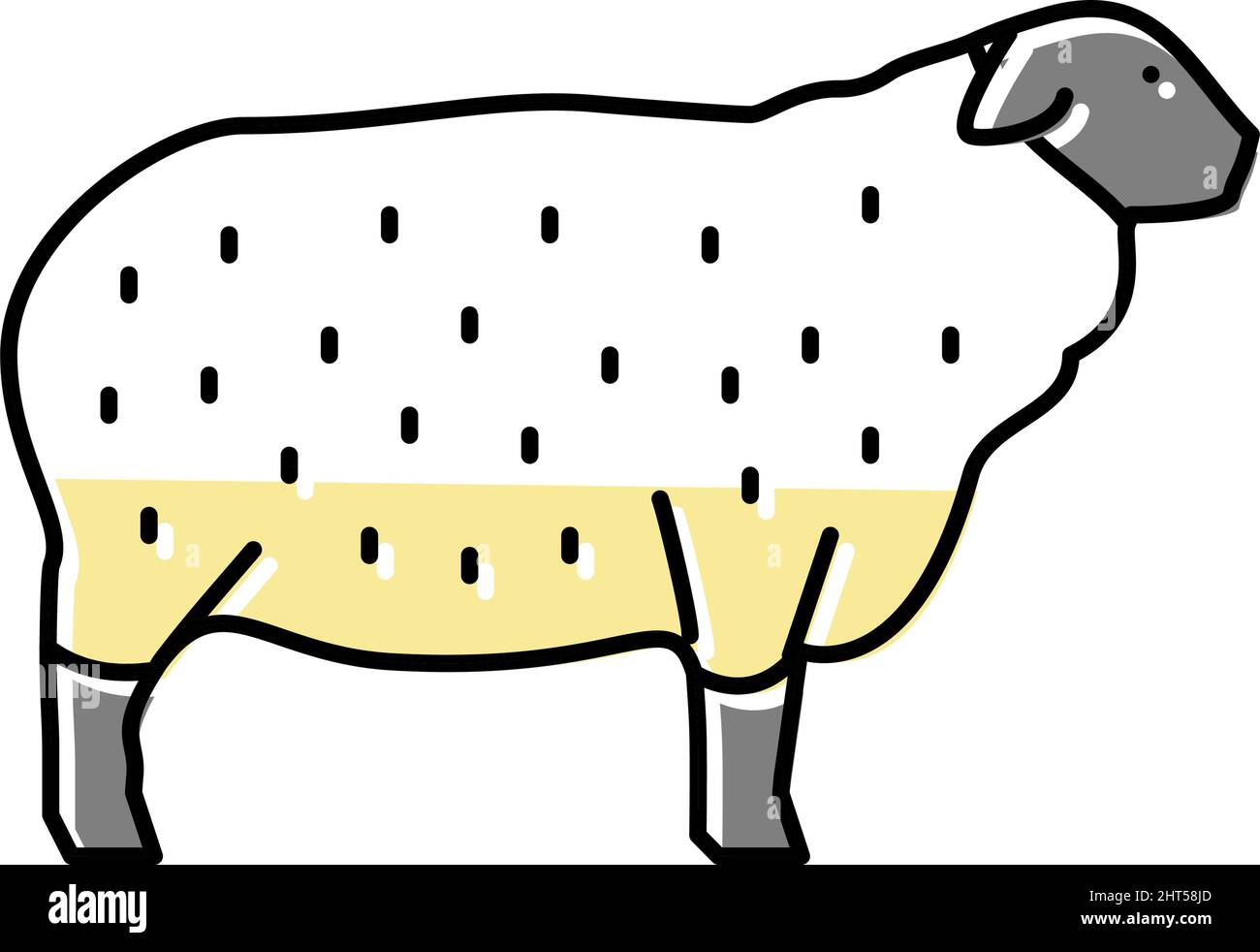 suffolk sheep color icon vector illustration Stock Vector Image & Art ...