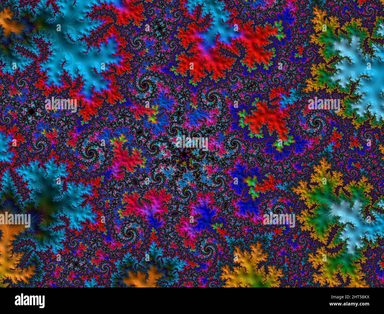 Beautiful, bright fractal artwork in predominantly blue shades for ...