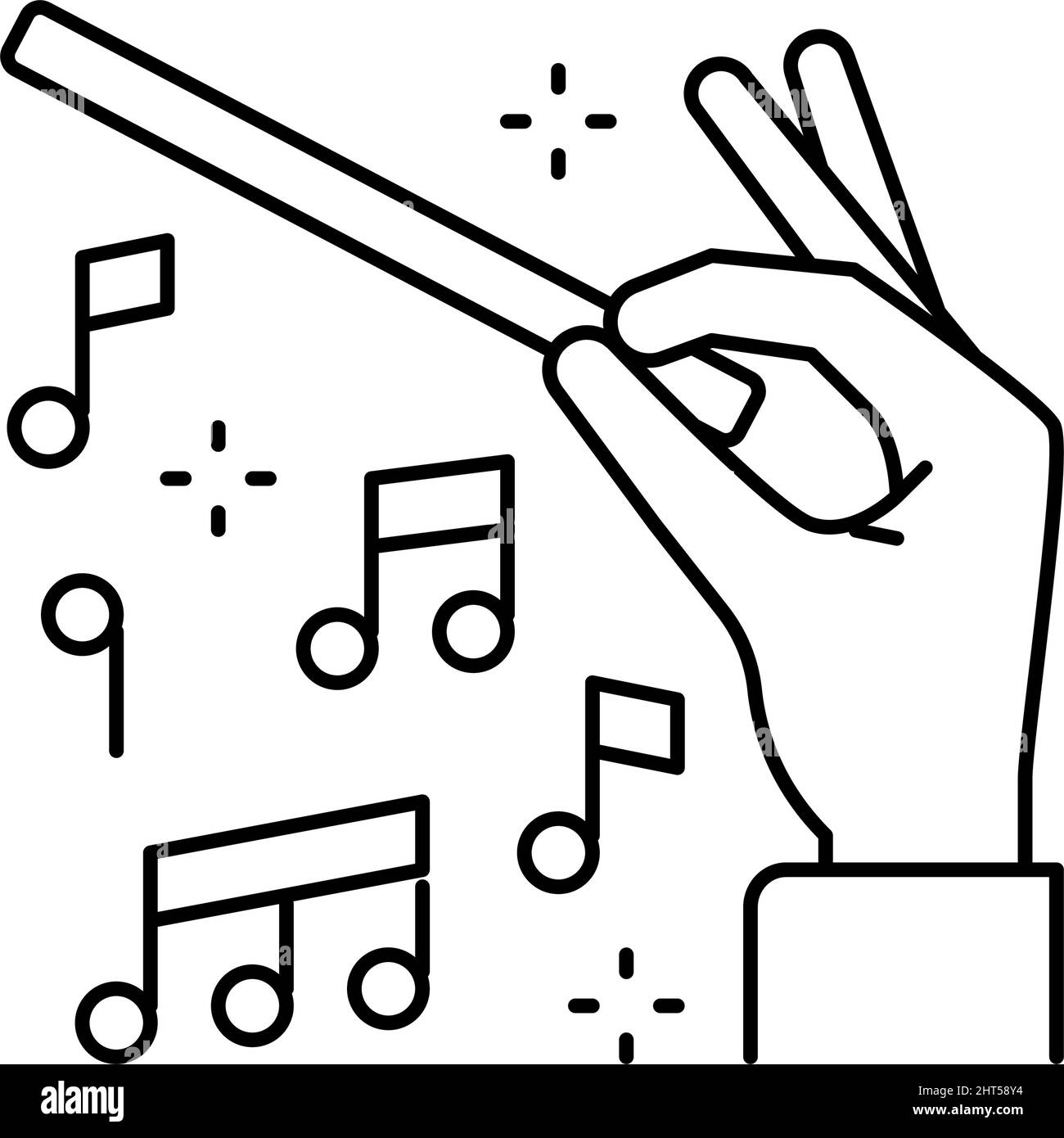 classic music concert line icon vector illustration Stock Vector Image ...