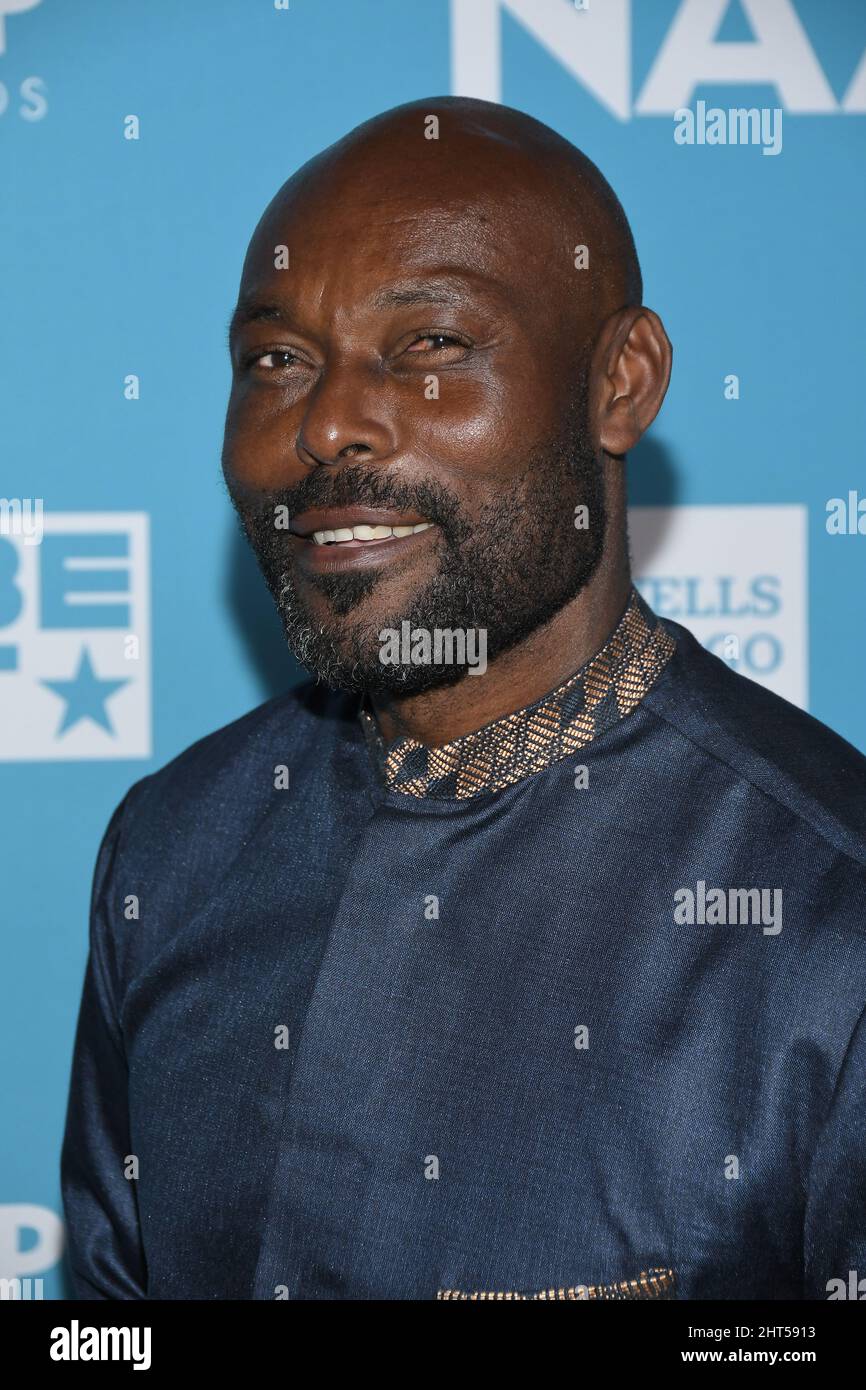 Jimmy Jean-Louis arrives at the 53rd NAACP Image Awards Viewing Party ...