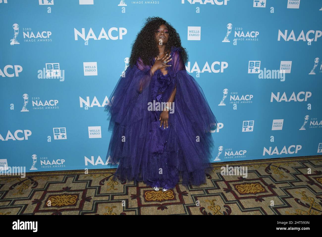 Shoniqua Shandai arrives at the 53rd NAACP Image Awards Viewing Party ...