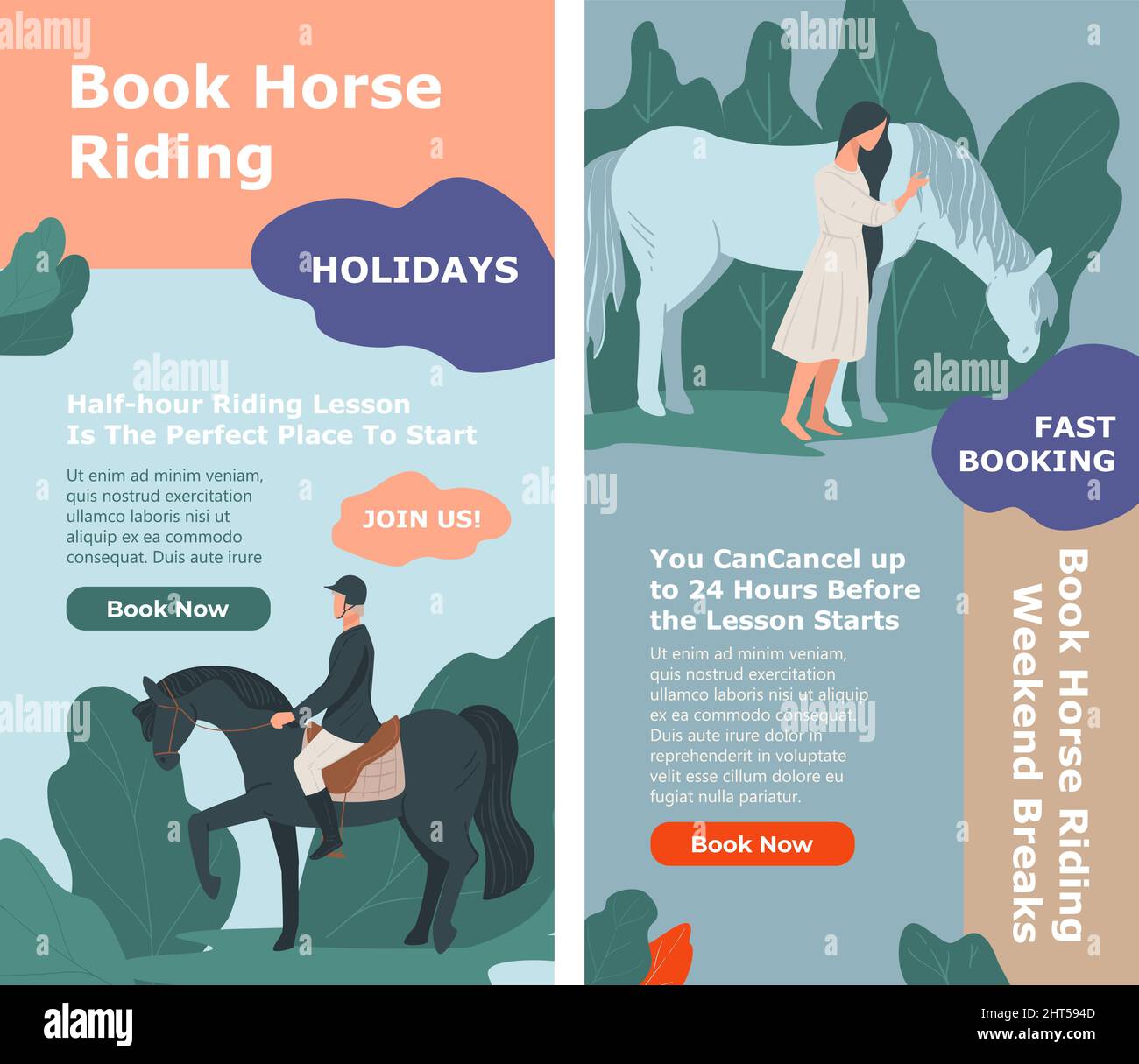 Equestrian experience Stock Vector Images - Alamy