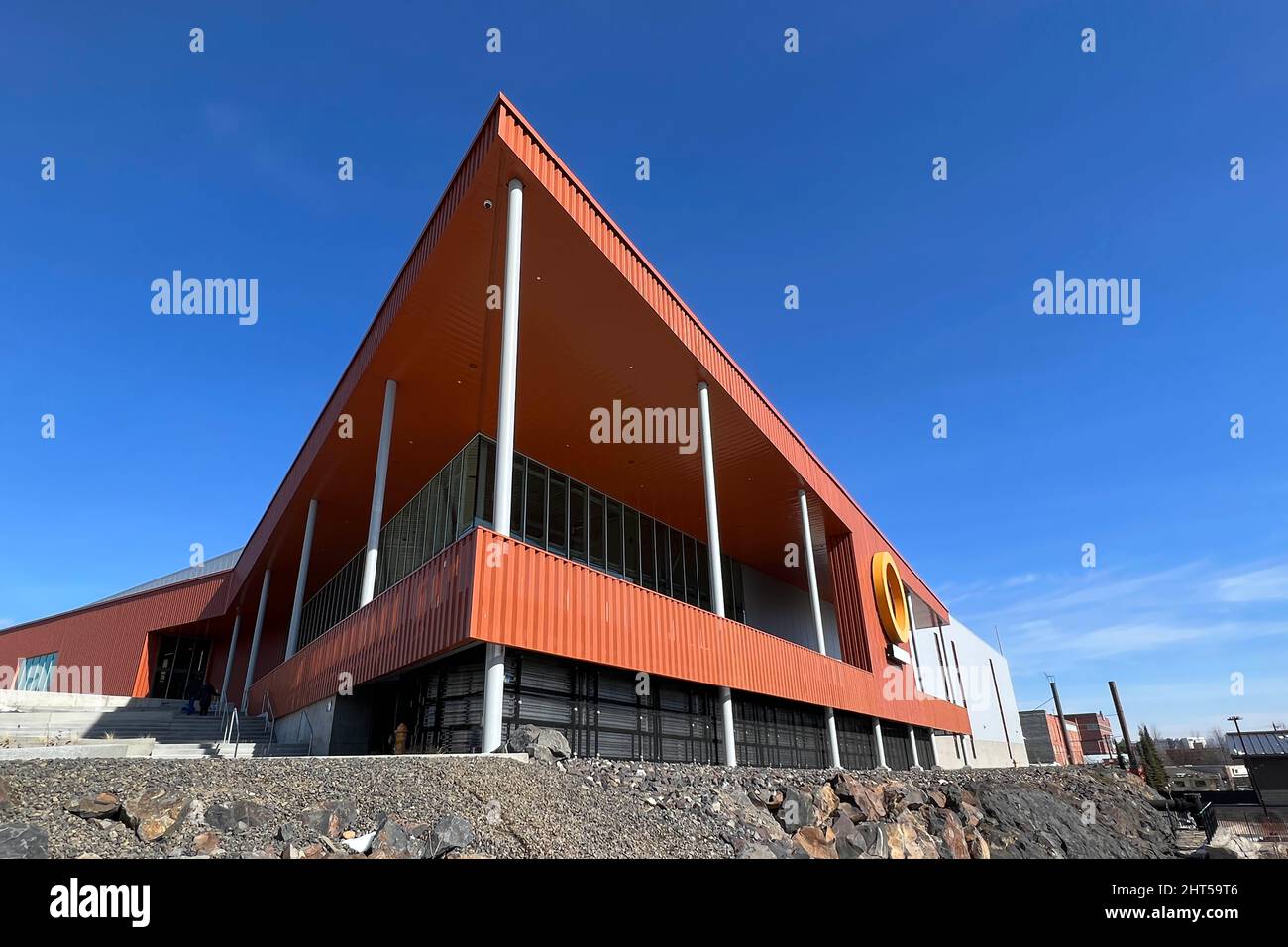 A general view of The Podium during the USA Indoor Track and Field ...
