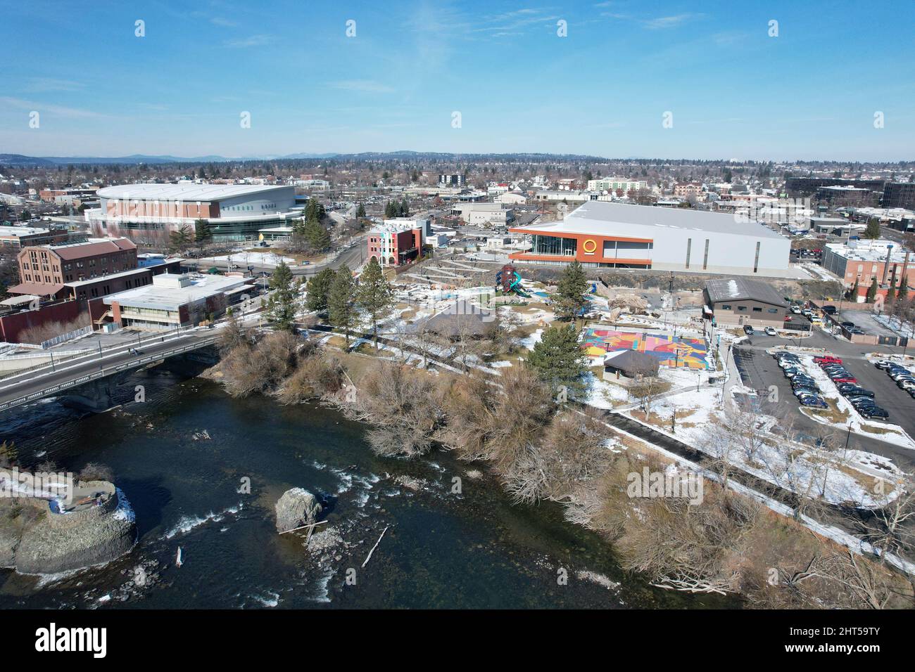 An aerial view of The Podium, the site of the USA Indoor Track and ...