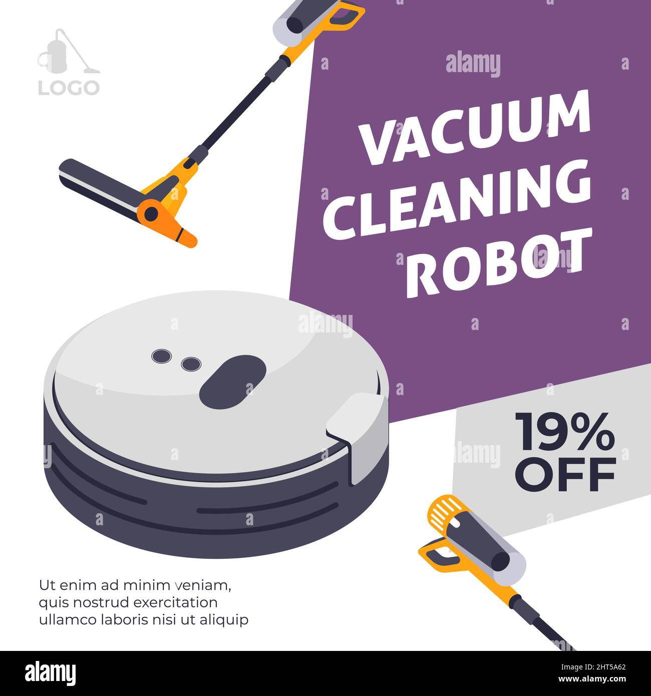 Robot vacuum cleaner dust Stock Vector Images - Alamy
