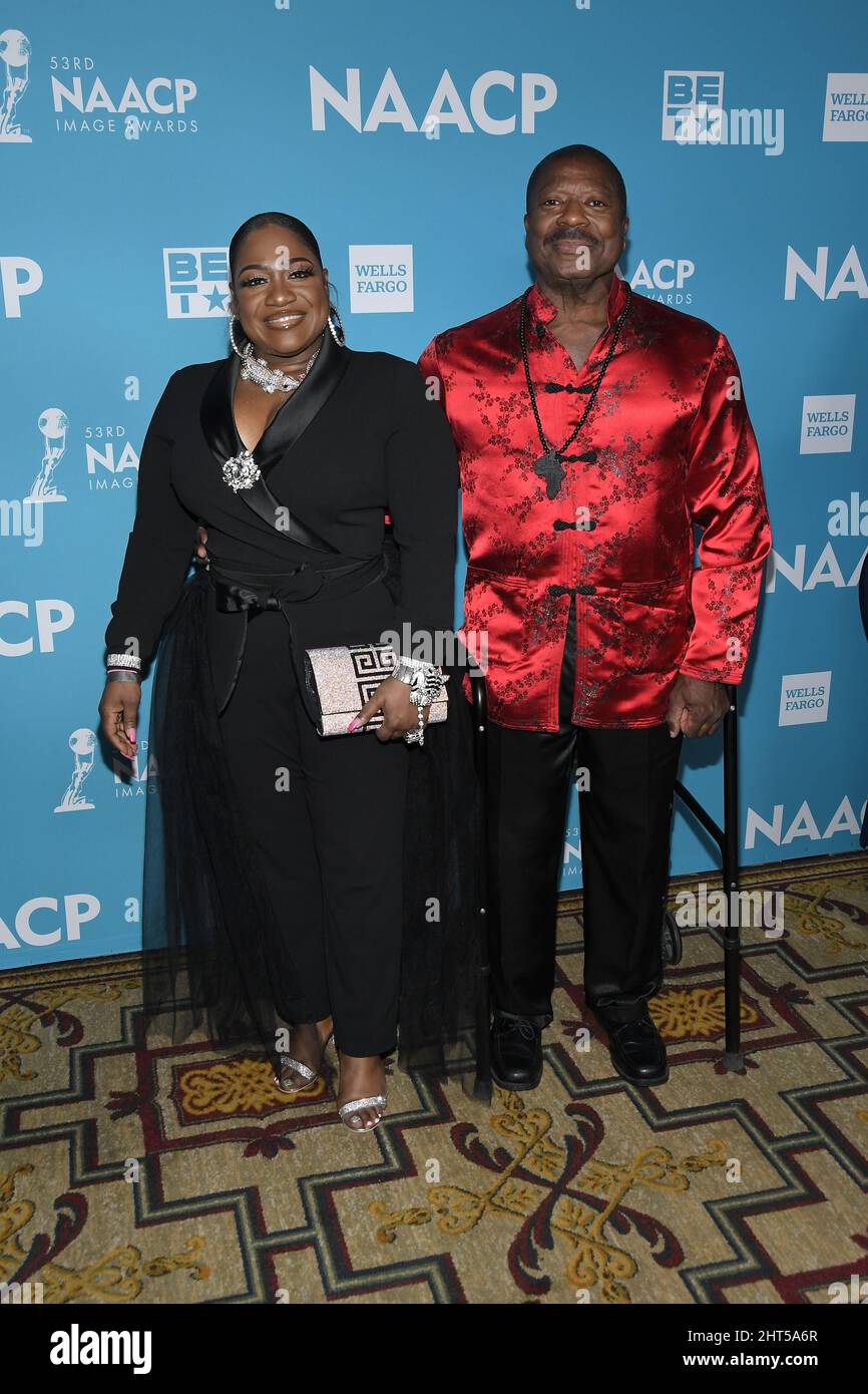 Jamecia Bennett and Gary Hines arrive at the 53rd NAACP Image Awards ...