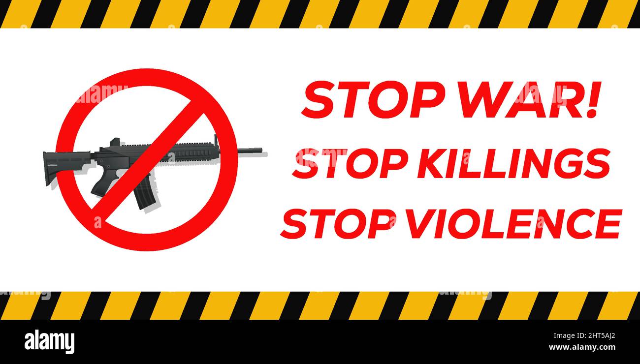campaign poster stop war, stop killings, stop violence Stock Vector ...