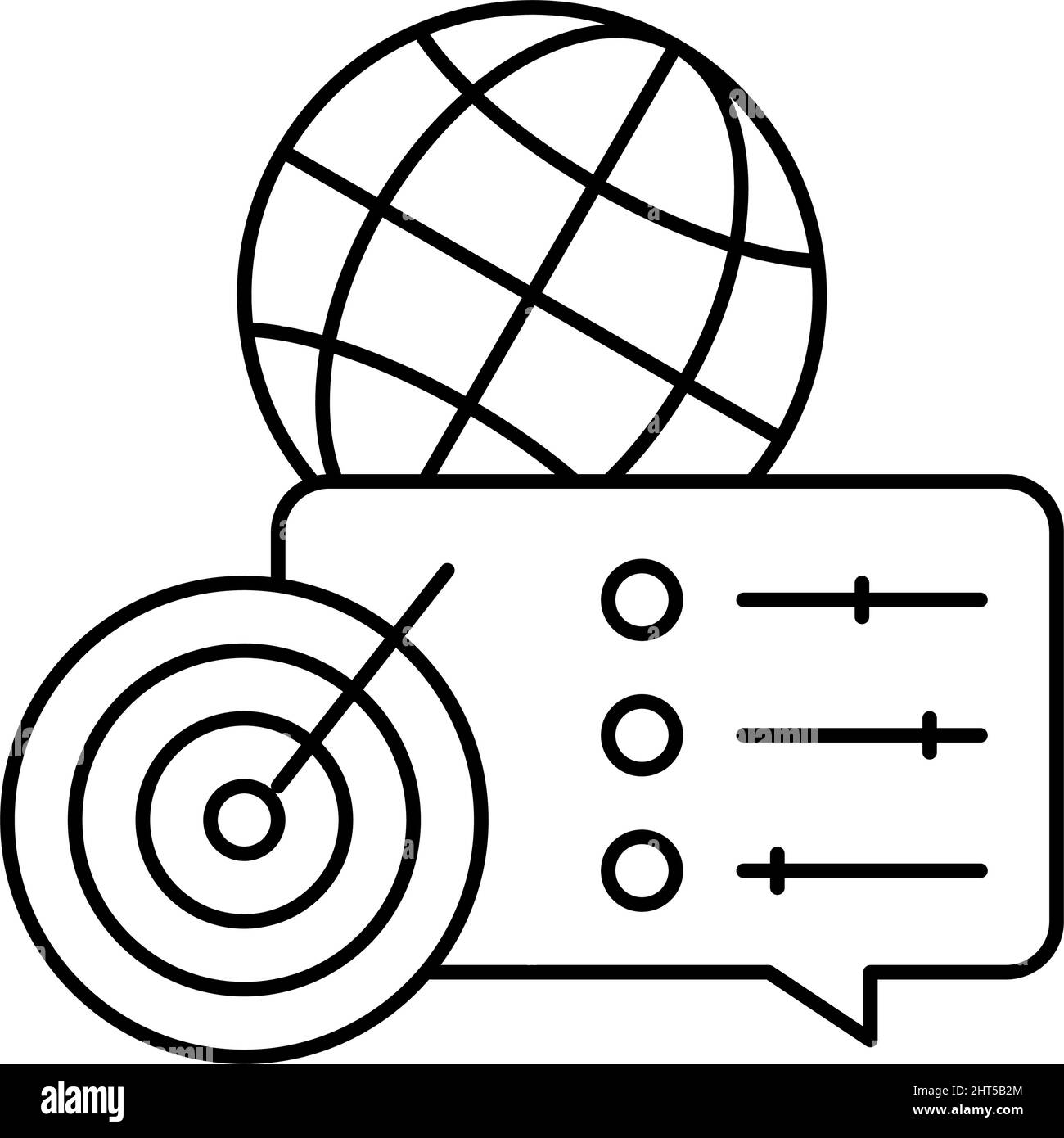 optimization of supply chains line icon vector illustration Stock ...