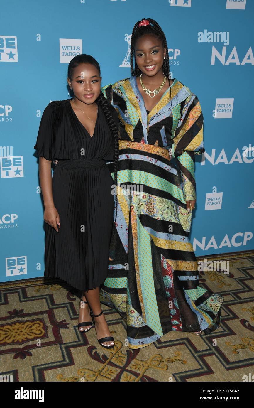 Layla Crawford and Danielle Lawson arrive at the 53rd NAACP Image ...