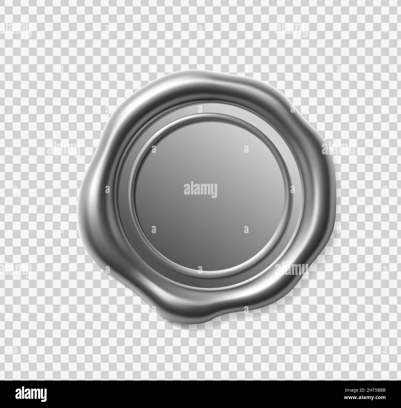 Seal wax 3d. Silver Wax candle stamp. Realistic vector render design ...