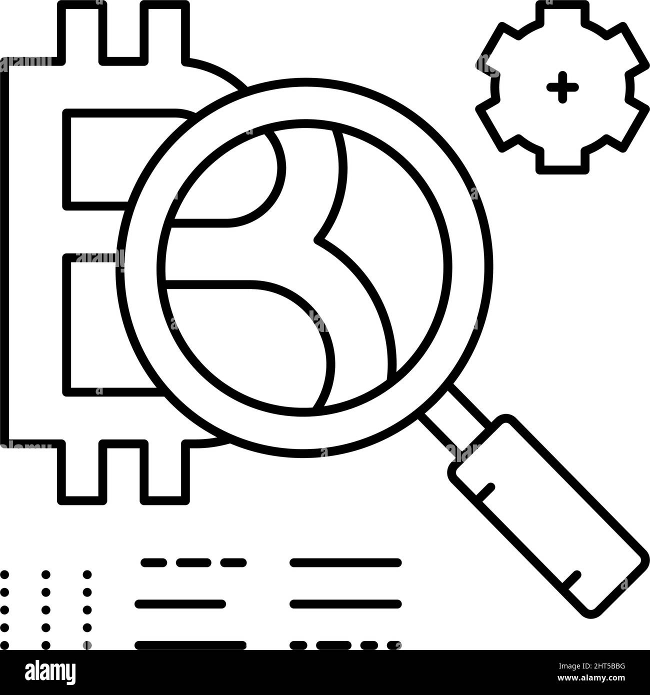 token development ico line icon vector illustration Stock Vector Image ...