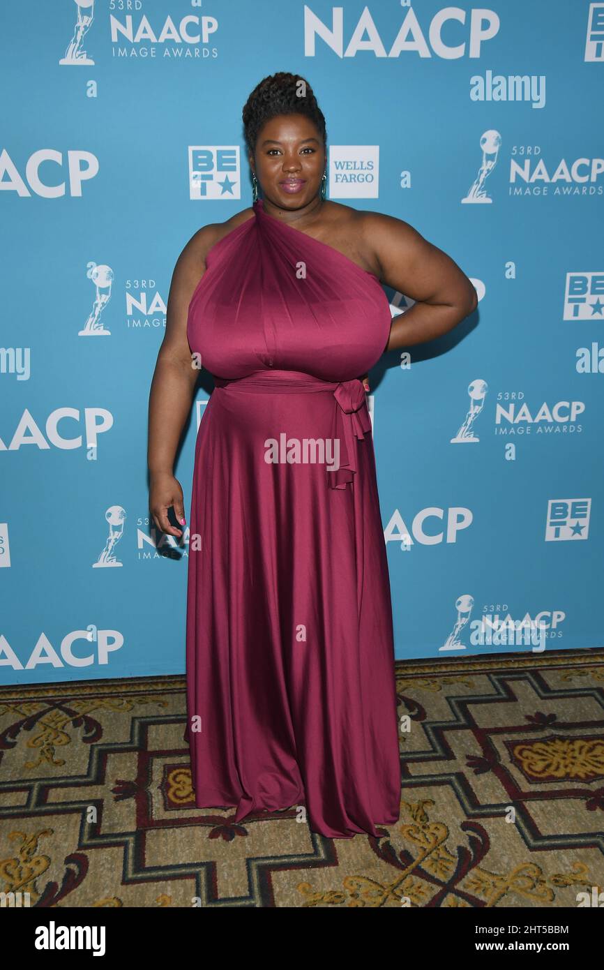 Joy Williams arrives at the 53rd NAACP Image Awards Viewing Party held ...