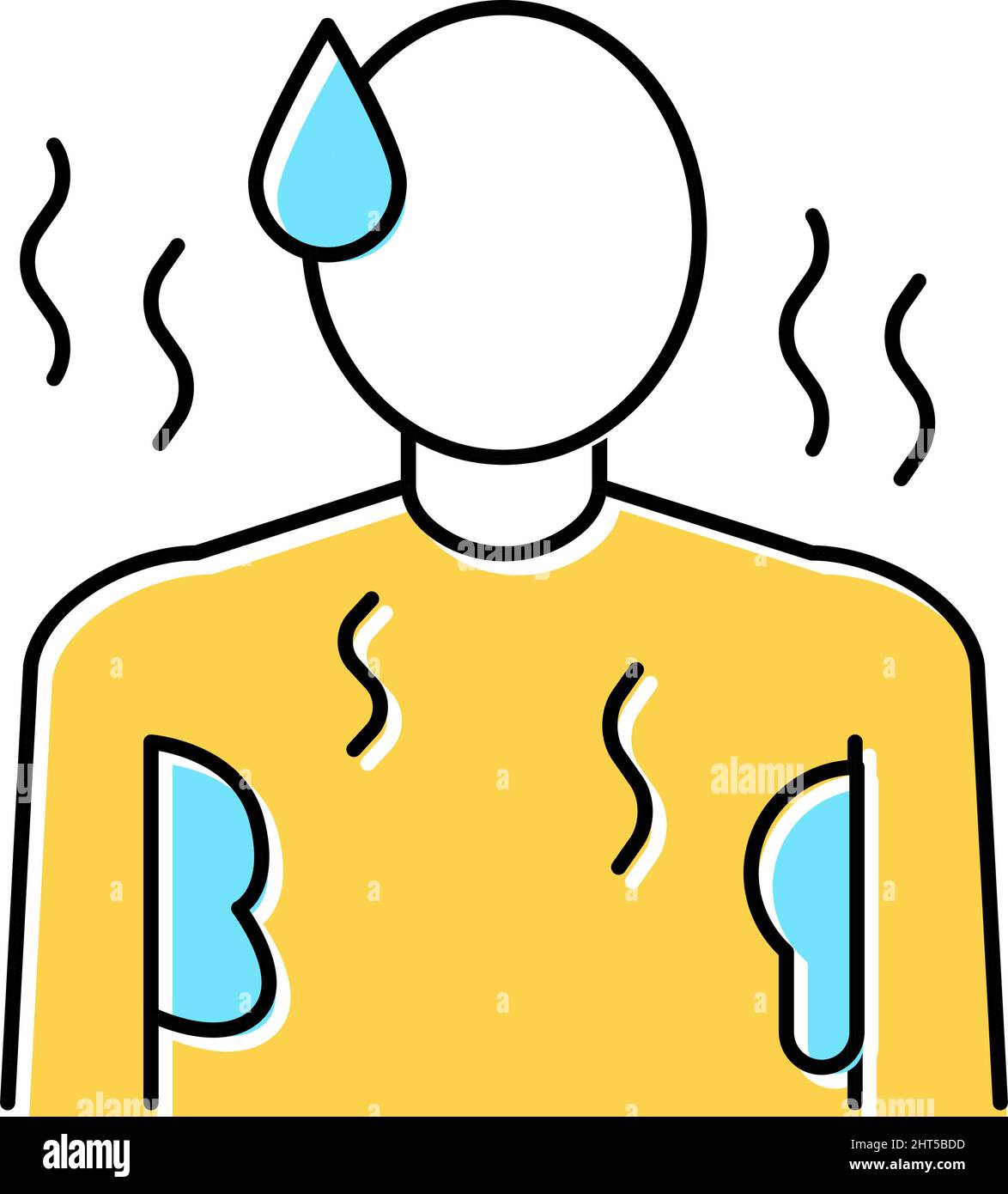 sweat perspiration human color icon vector illustration Stock Vector ...
